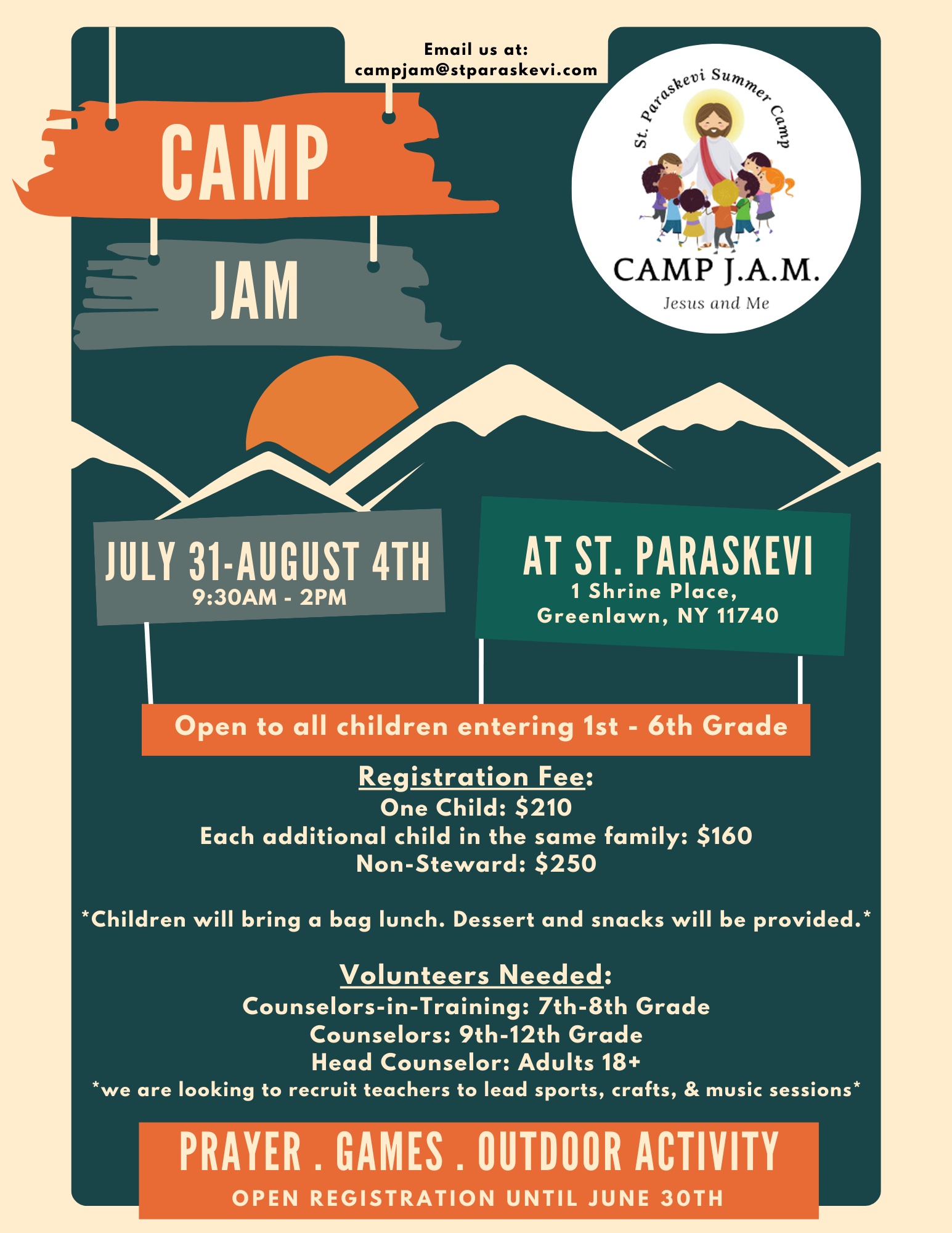 Camp JAM | Saint Paraskevi Greek Orthodox Shrine Church